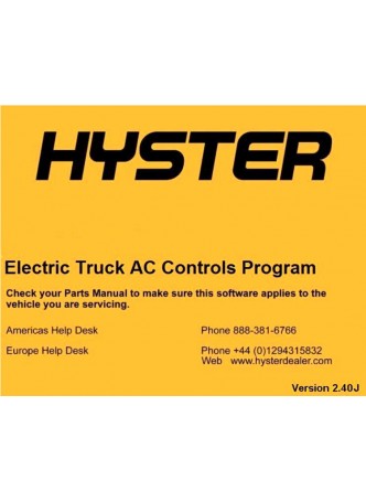 Yale Electric Truck AC Controls Program ETACC v2.4K+Hyster Electric ...