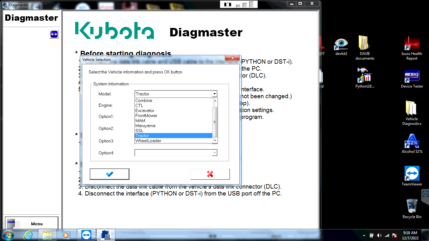 Kubota Diagmaster v20.11.01 Diagnostic Software
